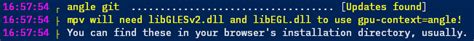 mpv built with m ab s now require libegl libglesv2 outright even if