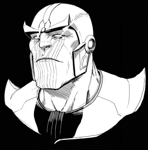 And So Inktober Has Begun Thanos Marvel Guardiansofthegalaxy Comics Art Inking