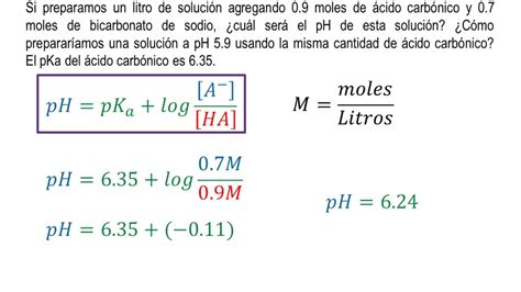 Ecuación De Henderson Hasselbalch Ejemplo 1 Youtube