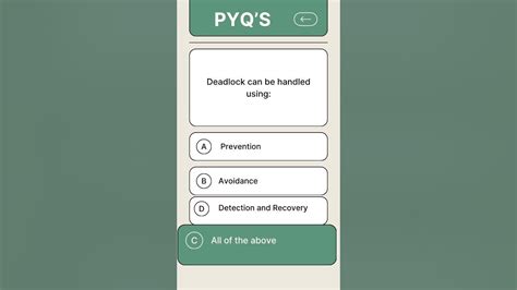 Deadlock Handling Pyq Computerscience Net2025 Netcs Gatecs