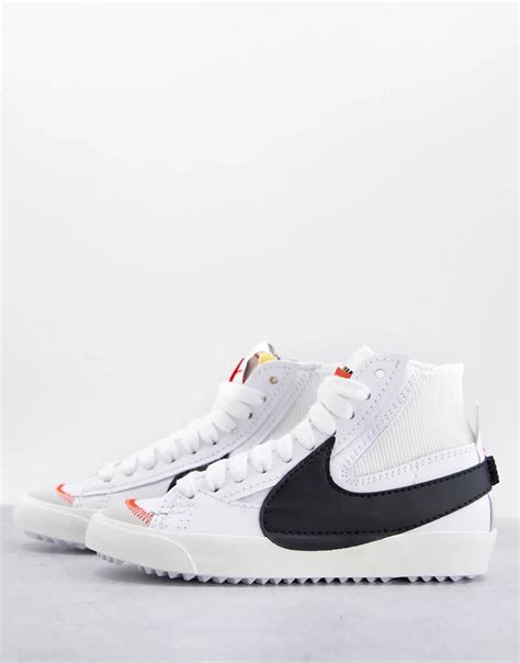 Nike Blazer Mid 77 Jumbo Sneakers In Whiteblack Asos Nike Blazer