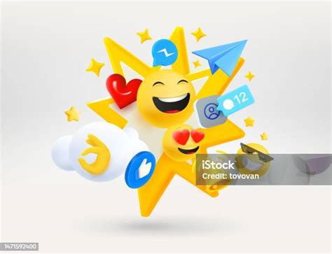 소셜 미디어 요소 빨간색 버튼 파란색 비행기 이모티콘 아이콘 구독 개념 3d 벡터 일러스트 레이 션 3차원 형태에 대한 스톡 벡터 아트 및 기타 이미지 Istock