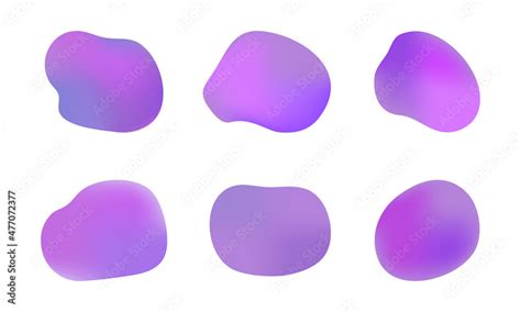 Color Trend 2022 Purple Abstract Spots Shapeless Flowing Liquid Blobs