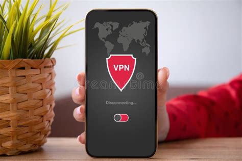 Female Hand Holding Phone With App Vpn On The Screen Stock Image Image Of Display Data 215026747