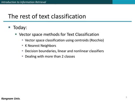 Ppt Lecture 14 Text Classification Vector Space Classification Powerpoint Presentation Id