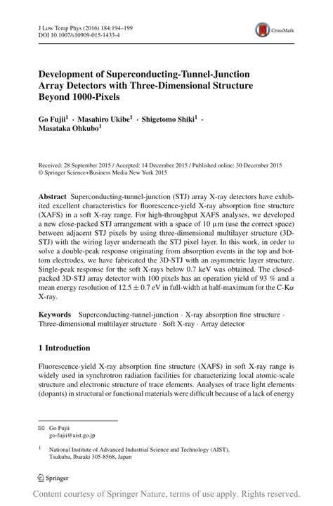 Development Of Superconducting Tunnel Junction Array Detectors With