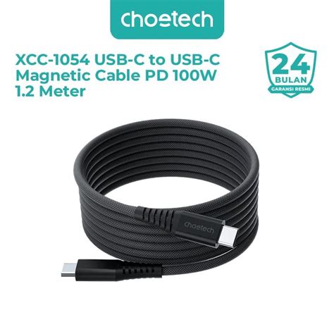 Jual Choetech Kabel Data Magnetic Cable Usb C To Type C Fast Charging Pd 100w 1 2m Xcc 1054