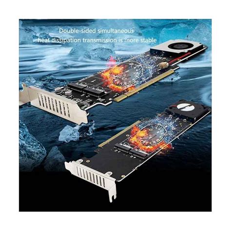 Double Sided Disk NVME Raid PCI E X Split Card PCI E X To M M Key NVME X SSD RAID