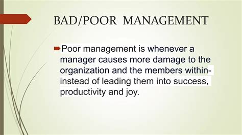 Bad Managment Presentation Full Done Nowpptx