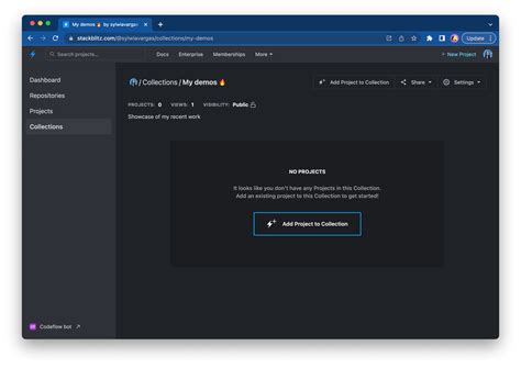 Collections Stackblitz Docs
