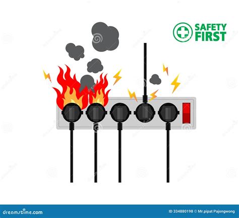 Short Circuit Warning Vector Sign 273595477
