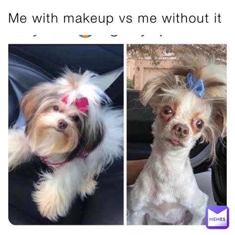 Me With Makeup Vs Me Without It Hotsaucing Memes