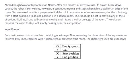 Solved Ahmed Bought A Robot Toy For His Son Nazim After Two