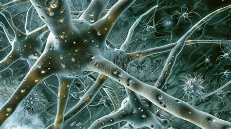 Intricate Neural Network Synapses Close Up Illustration Stock Photo Image Of Cortex Brain