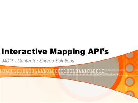 PPT Interactive Mapping APIs PowerPoint Presentation Free Download ID