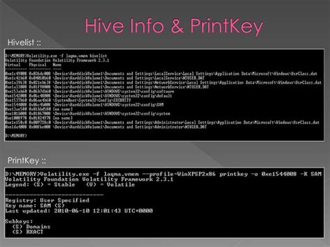 windows registry forensics with volatility framework