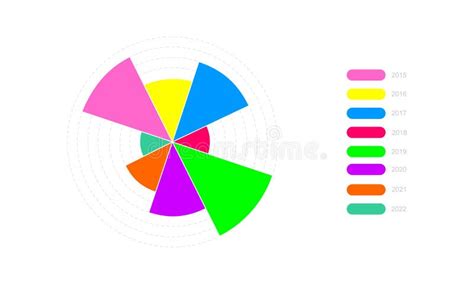 Circle Chart Template Wheel Diagram With 8 Colorful Segments Of