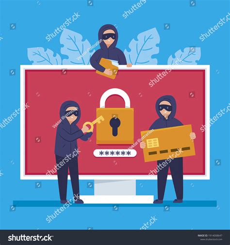 hacker activity hacking computer concept phishing เวกเตอร์สต็อก ปลอด
