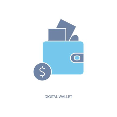 Digital Wallet Concept Line Icon Simple Element Illustration Digital Wallet Concept Outline