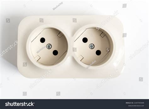Double Socket On White Background Two Stock Photo 2147705449 Shutterstock