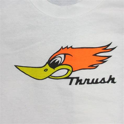 Thrush Muffler Bird Logo Vintage Thrush Racing T Shirt 80s Thrush