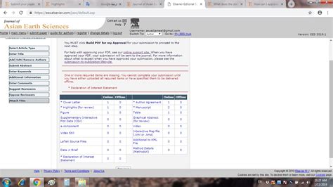 How Can I Pass This Problem In Submission To Journal Of Asian Earth Sciences In Elsevier