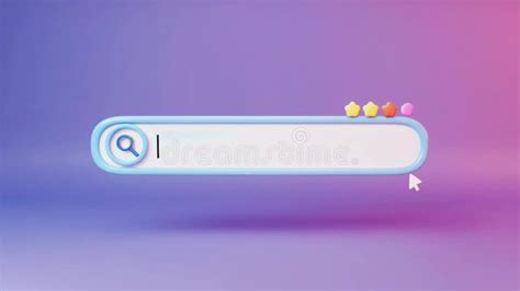 Search Bar Web Research Cursor Technology Render Animation Video Motion Stock Video Video Of