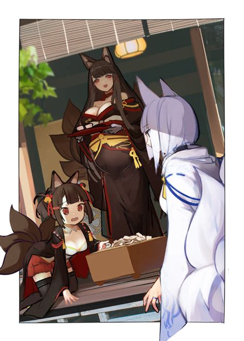 Akagi Kaga Akagi Chan And Akagi Azur Lane Drawn By Pupps Danbooru