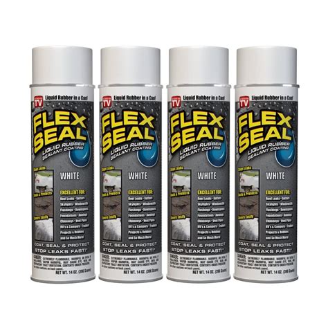 Flex Seal 14 Oz 4 Pack White Stop Leaks Instantly