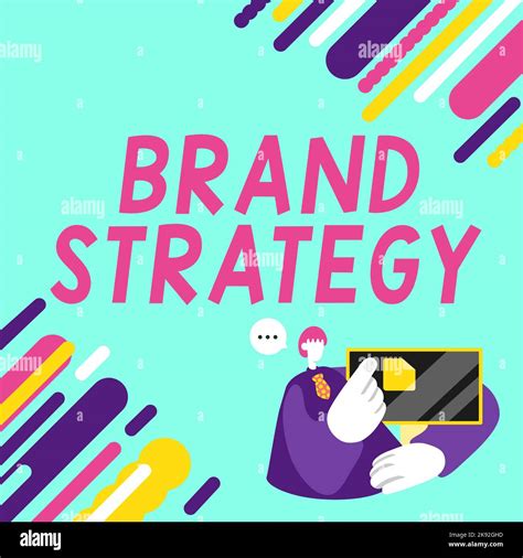 Writing Displaying Text Brand Strategy Business Concept Longterm Plan Executed For The