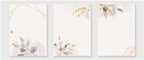 وکتور پس زمینه هنر انتزاعی پس زمینه کارت دعوت لوکس با گل هنری خط طلایی