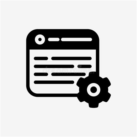 icon gear setting web browser stock illustration illustration of