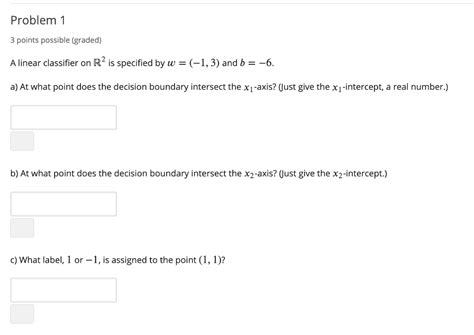 Solved Problem Points Possible Graded A Linear Chegg