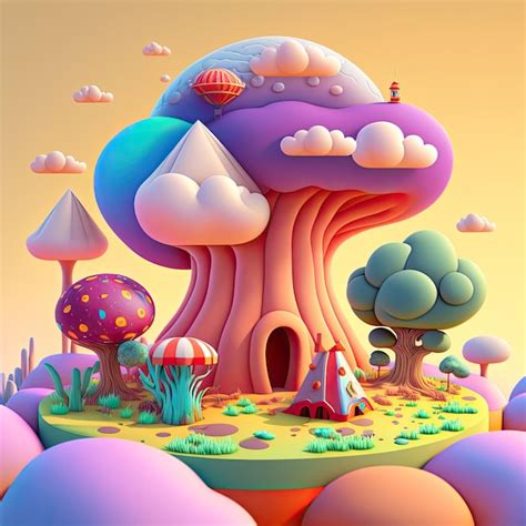 Premium Ai Image Psychedelics Candy Land