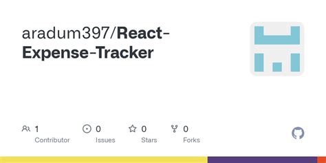 github aradum397 react expense tracker