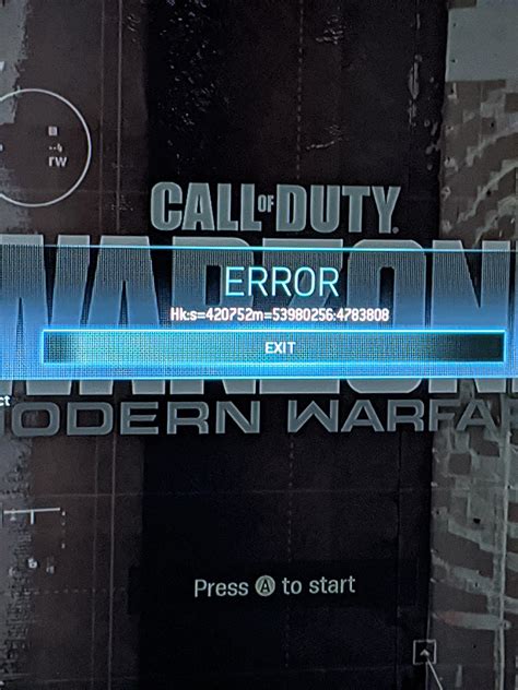 got a really weird error code crashed mid warzone game and when it