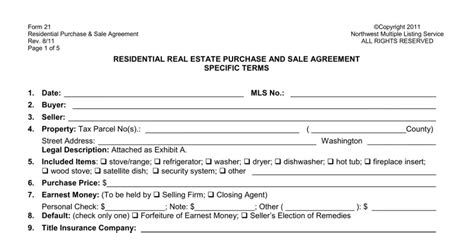 Nwmls Form 21 ≡ Fill Out Printable Pdf Forms Online