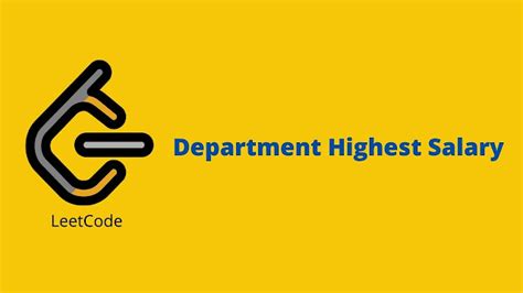 Leetcode Department Highest Salary Problem Solution