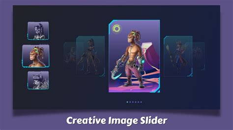 Design Gaming Responsive Image Slider Using Html Css And Javascript Youtube