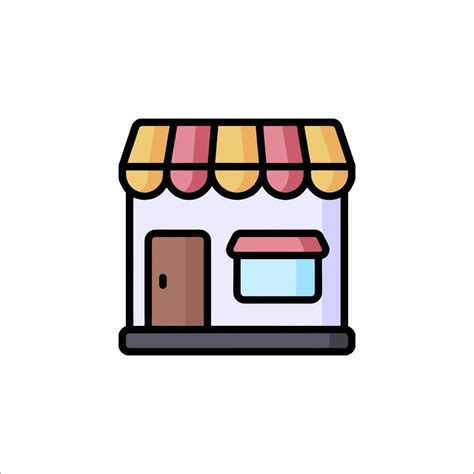 A Small Store Icon On A White Background 52210800 Vector Art At Vecteezy