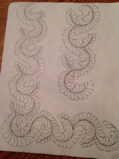 Feather Border Ideas Border Ideas Quilting Designs Borders Feather Calligraphy Quilts