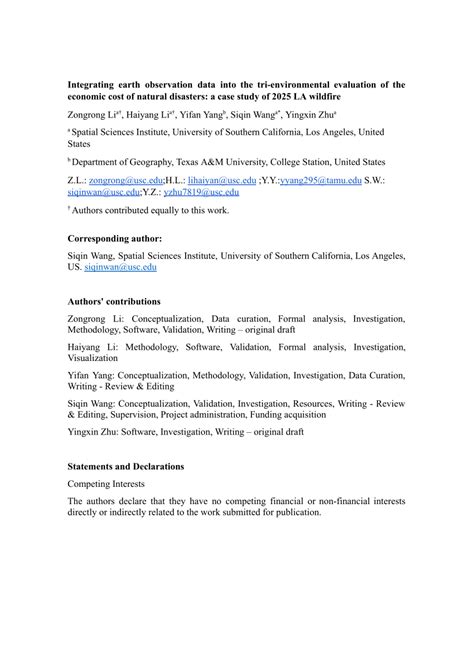 Pdf Integrating Earth Observation Data Into The Tri Environmental Evaluation Of The Economic