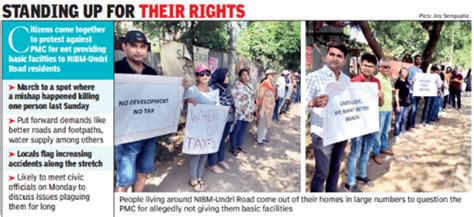 Hundreds Of Nibm Undri Rd Residents Protest Against Lack Of Amenities