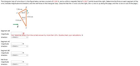 Solved The Triangular Loop Of Wire Shown In The Figure Below Chegg Com