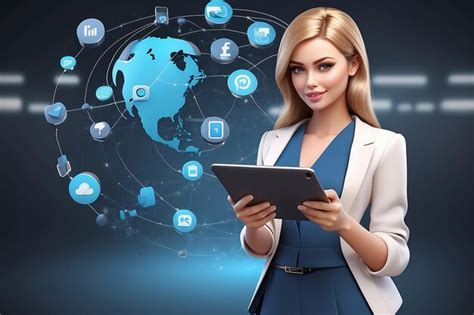 Direction Using Social Networking And Office Applications Premium Ai Generated Image