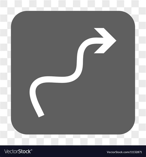 Curve Arrow Rounded Square Button Royalty Free Vector Image