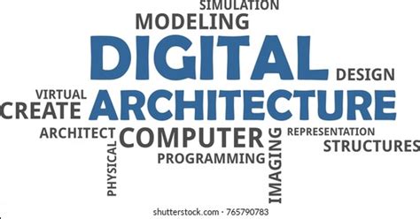 Word Cloud Digital Architecture Related Items Stock Vector Royalty Free Shutterstock