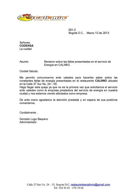 Carta De Queja
