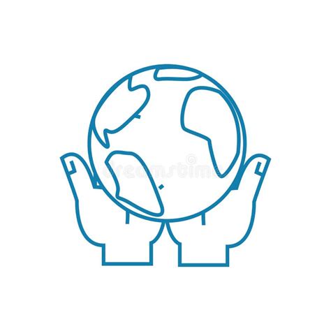 Global Control Linear Icon Concept Global Control Line Vector Sign