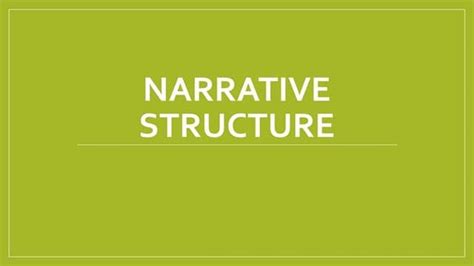 narrative structures ppt